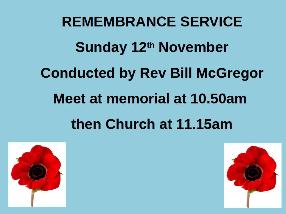 Remembrance Sunday – Bankfoot Church Centre