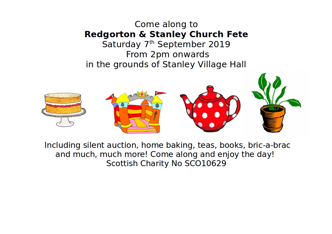Redgorton and Stanley Church Fete 2019 – Bankfoot Church Centre