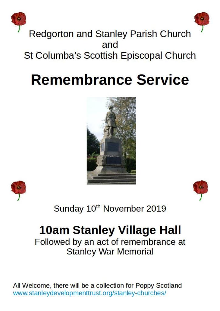 Remembrance 2019 – Bankfoot Church Centre