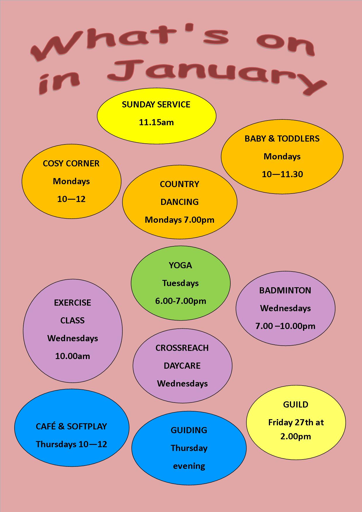 What’s on in January 2023 – Bankfoot Church Centre