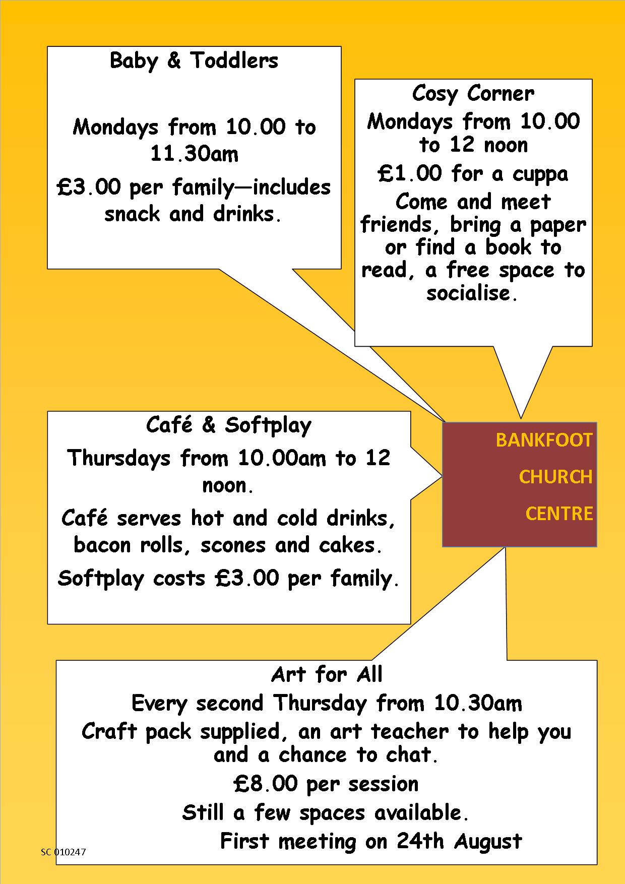 What’s on August 2023 – Bankfoot Church Centre